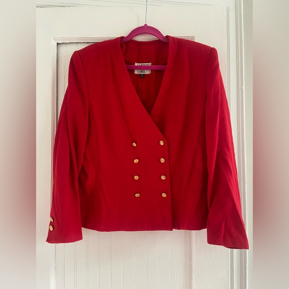 Kasper | Jackets & Coats | Bright Red Vintage Kasper Jacket | Poshmark